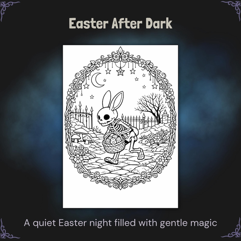 Spooky Cutie Easter Coloring Book, Gothic Cozy Cryptid Pages (PDF ...