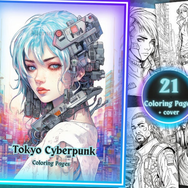 Cyberpunk Coloring - Etsy