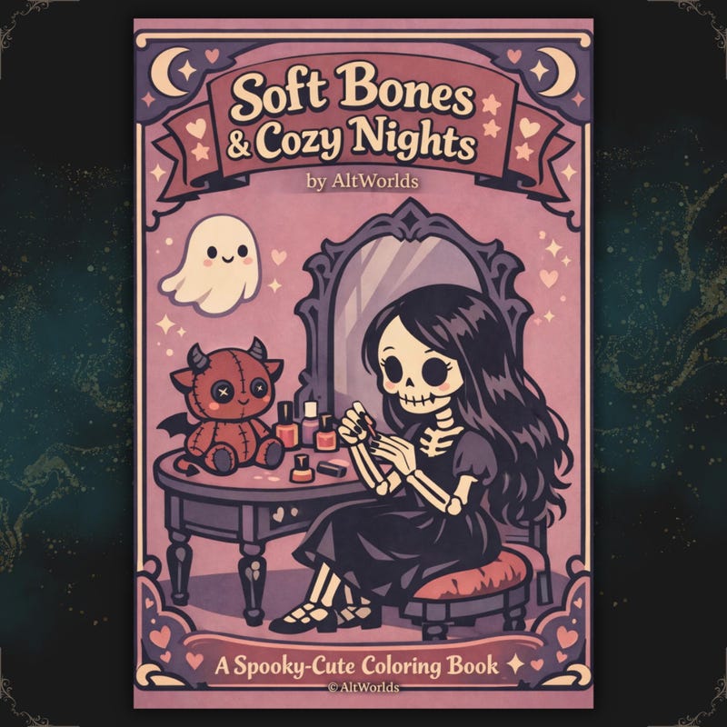 Coloring Spooky Kawaii - Etsy