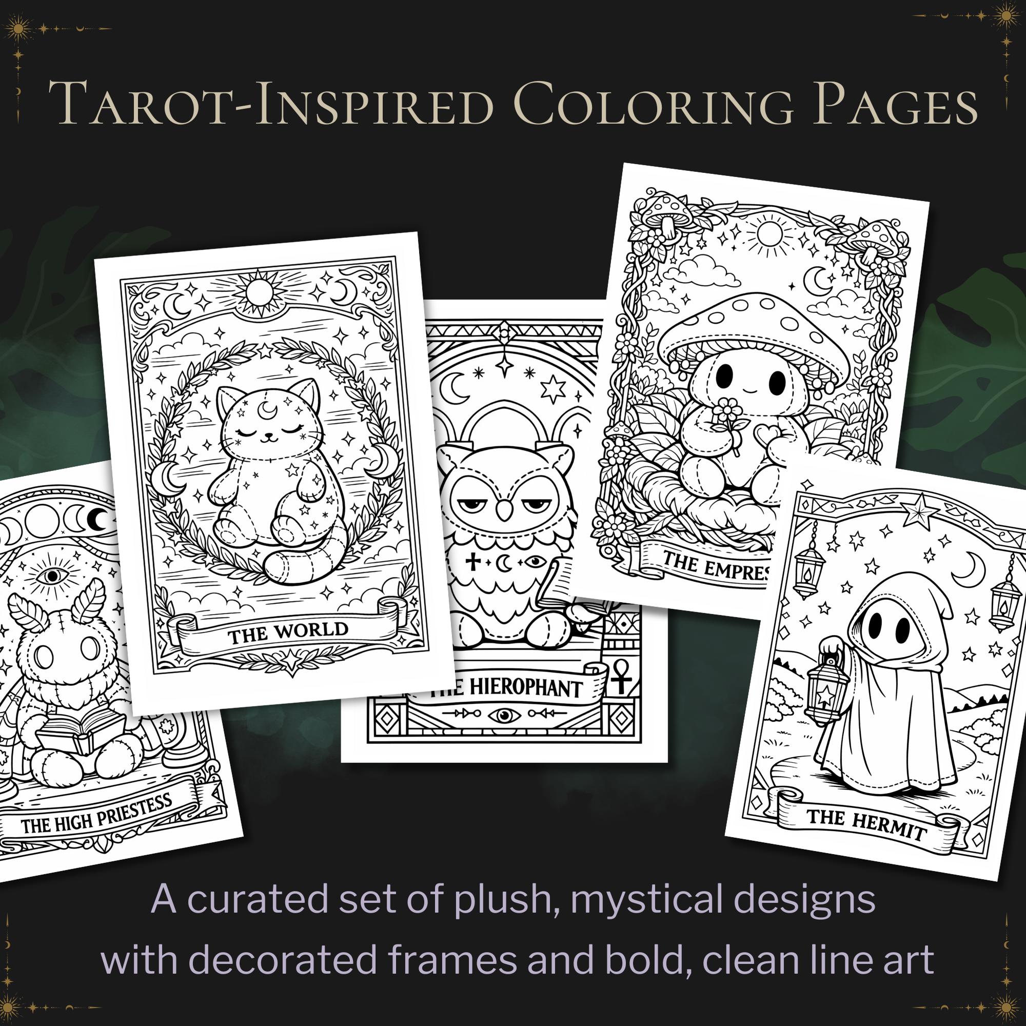 Spooky Cutie Tarot Coloring Book – Goblincore Plush Pages (PDF) - Etsy