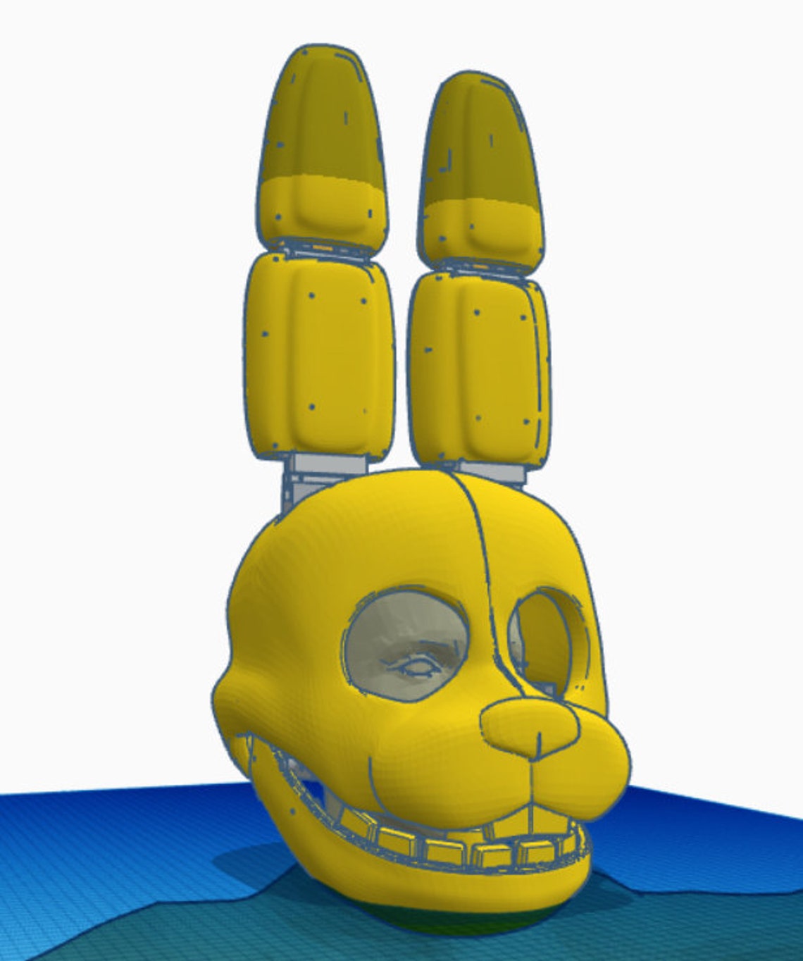The Silver Eyes Springbonnie 3D Model File Mask (with Jaw and Ear ...