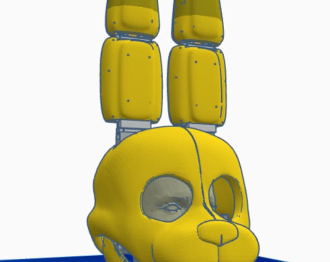 The Silver Eyes Springbonnie 3D Model File Mask (with Jaw and Ear ...