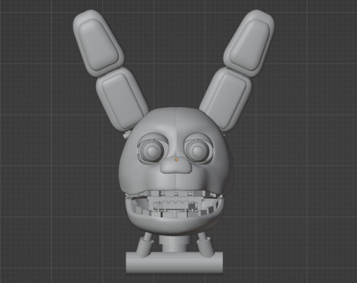 Springbonnie Head 3D MODEL FILE (with Endoskeleton Head, None ...