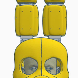 The Silver Eyes Springbonnie 3D Model File Mask (with Jaw and Ear ...