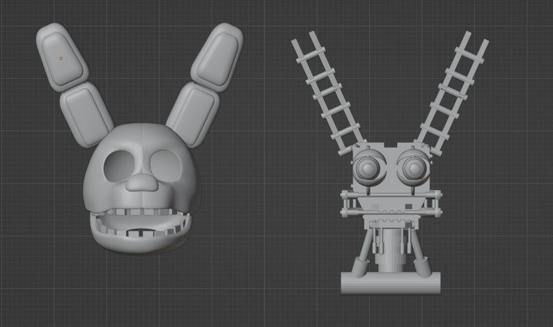 Springbonnie Head 3D MODEL FILE (with Endoskeleton Head, None ...