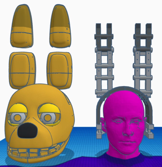 3D MODEL FILE Spring Bonnie Cosplay Head! (digital Only) - Etsy