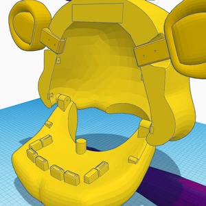 Silver Eyes Fredbear 3D MODEL FILE Cosplay Mask (digital Product Only ...