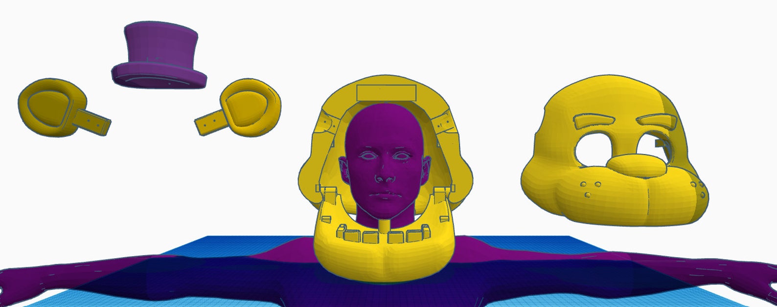 Silver Eyes Fredbear 3D MODEL FILE Cosplay Mask (digital Product Only ...