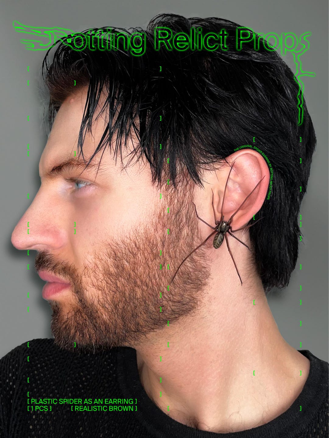 Plastic Spider as an Earring (ORIGINAL!) | Realistic Giant House Spider ...