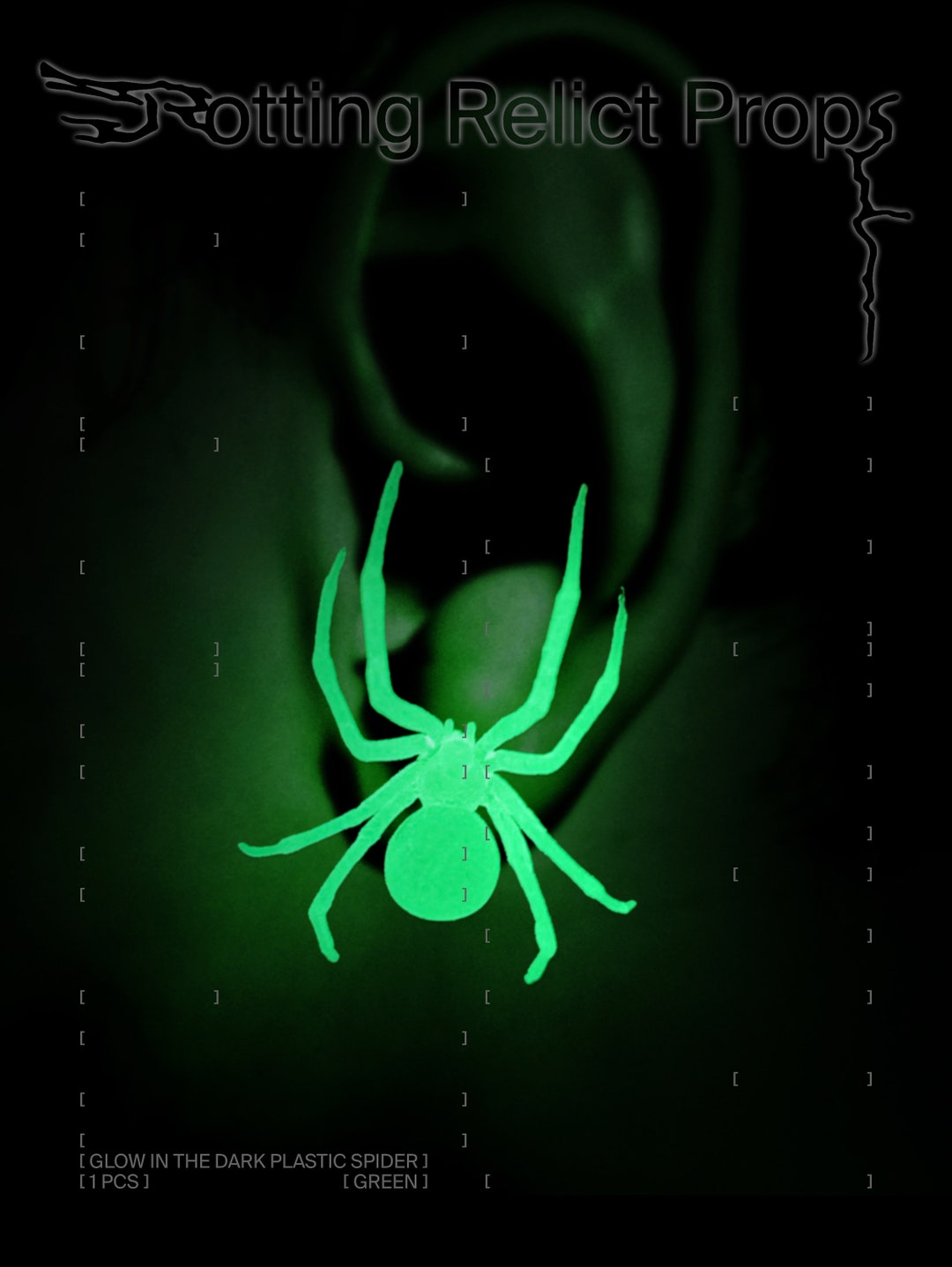 Glow in the Dark Plastic Spider as an Earring | Realistic Giant House ...