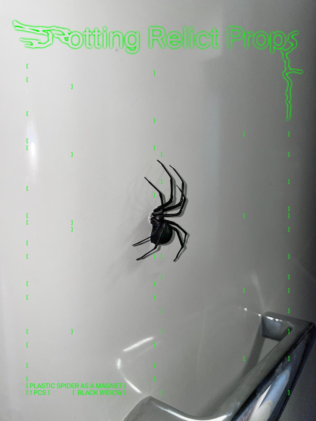 Plastic Spider as a Magnet | Realistic Black Widow Fridge Magnet | 1 ...