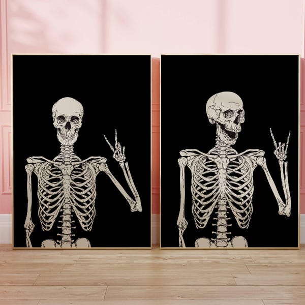 Skeleton Poster - Etsy