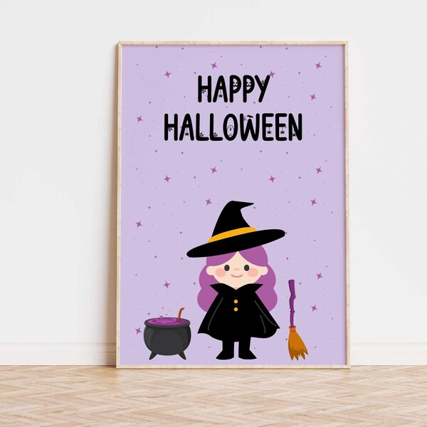 Cute Halloween Poster - Etsy