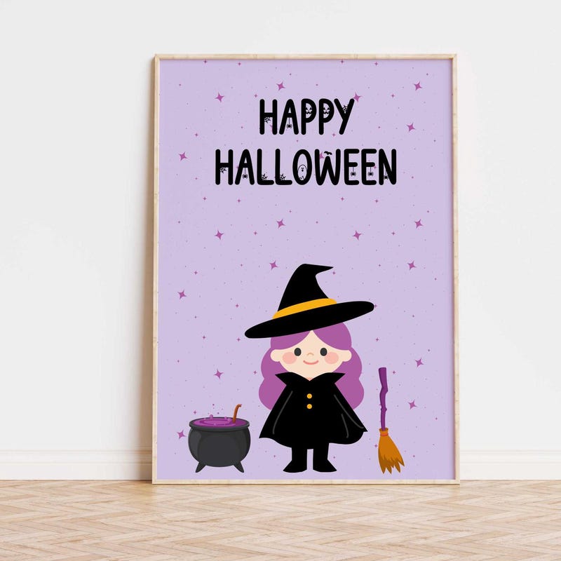 Cute Halloween Poster - Etsy