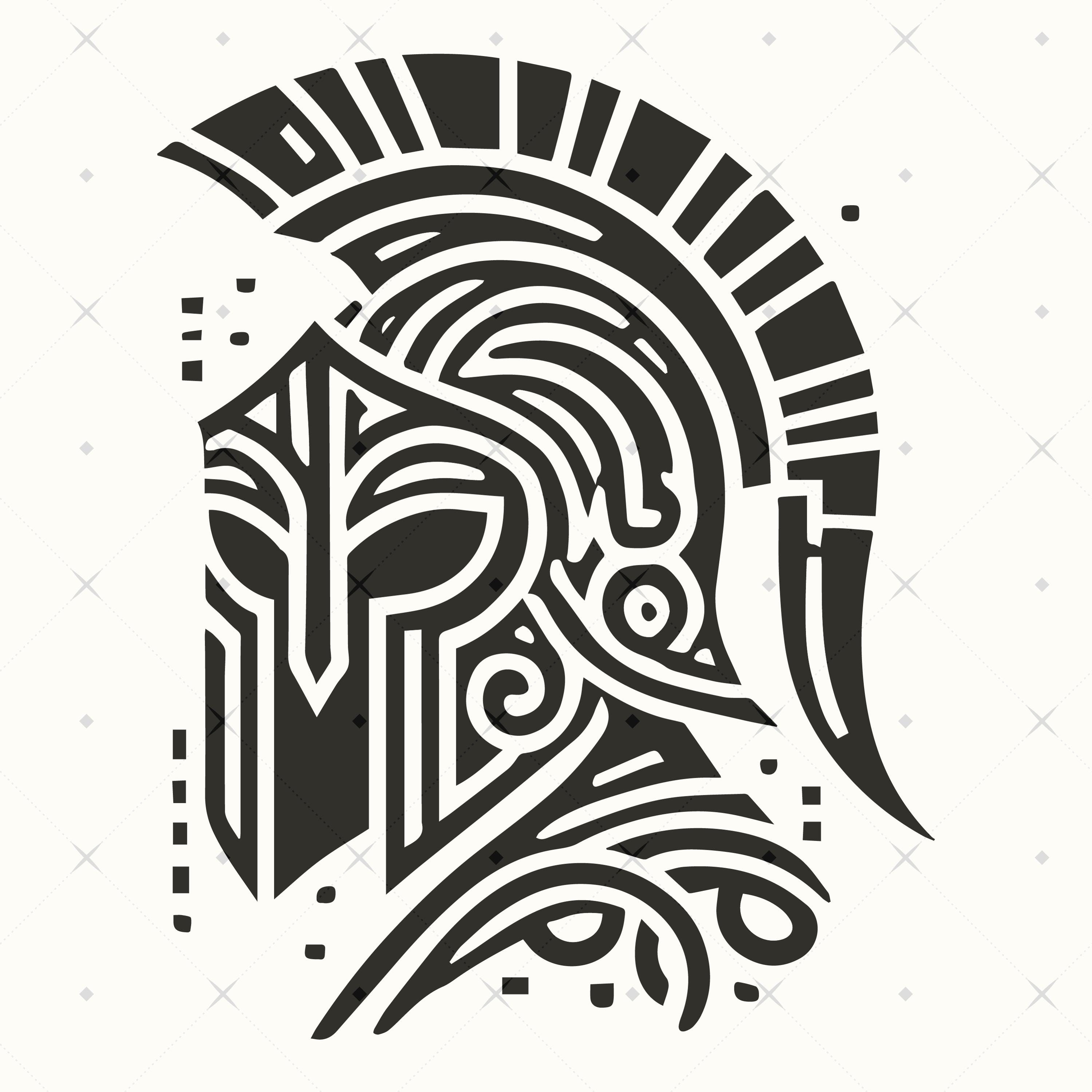 SPARTAN HELMET SVG | Vector Clipart for Cricut, Silhouette | Spartan ...