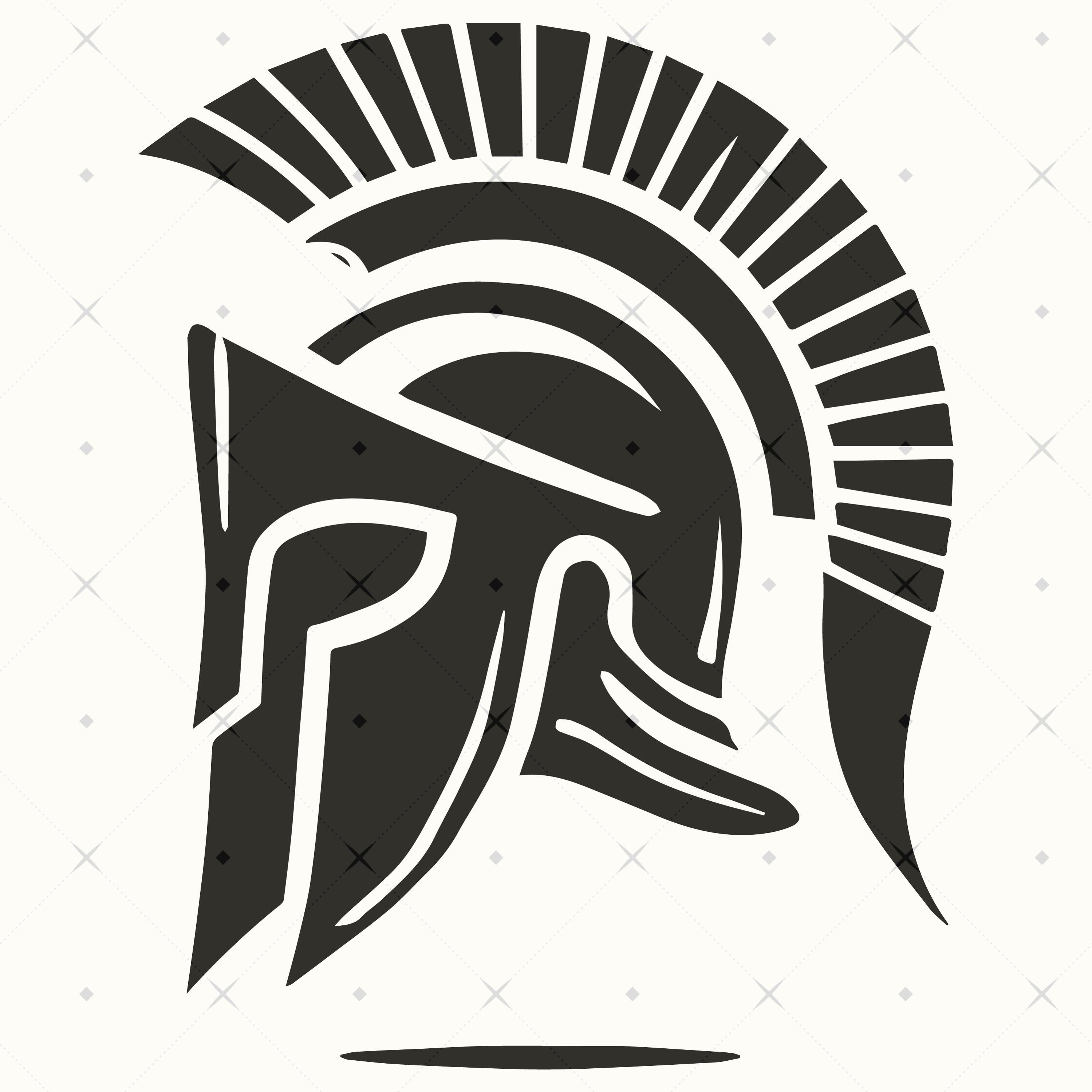 SPARTAN HELMET SVG | Vector Clipart for Cricut, Silhouette | Spartan ...