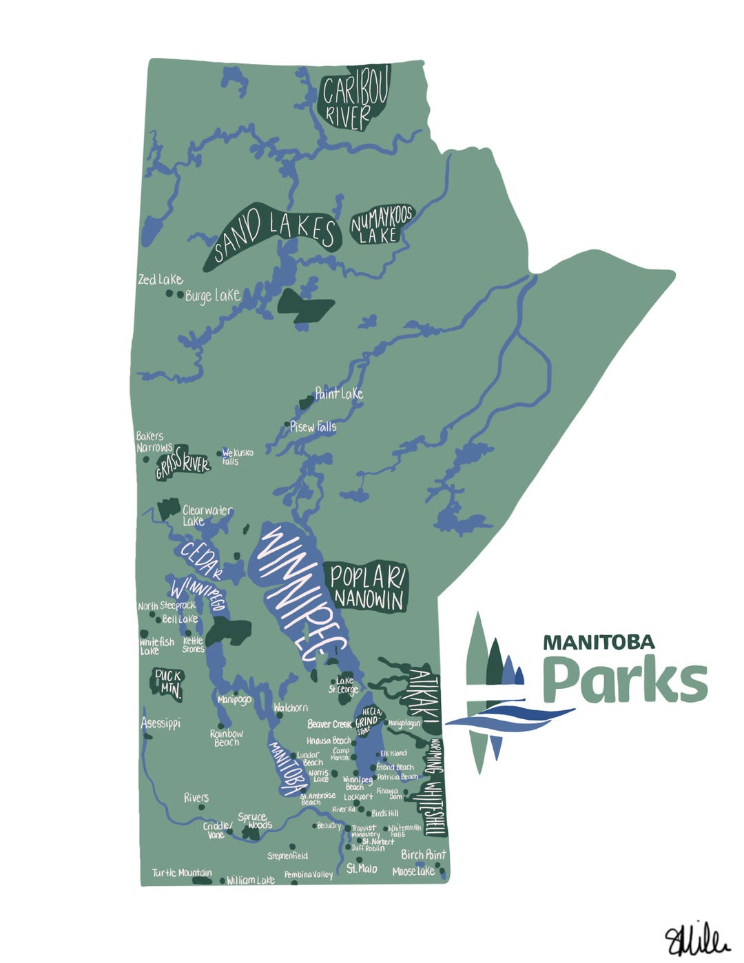 Manitoba Provincial Parks Map - Etsy