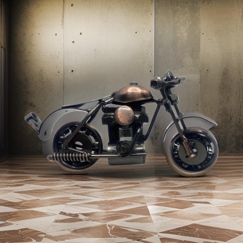 Handmade Nuts Bolts Scrap Metal Art Motorcycle Model Collection ...