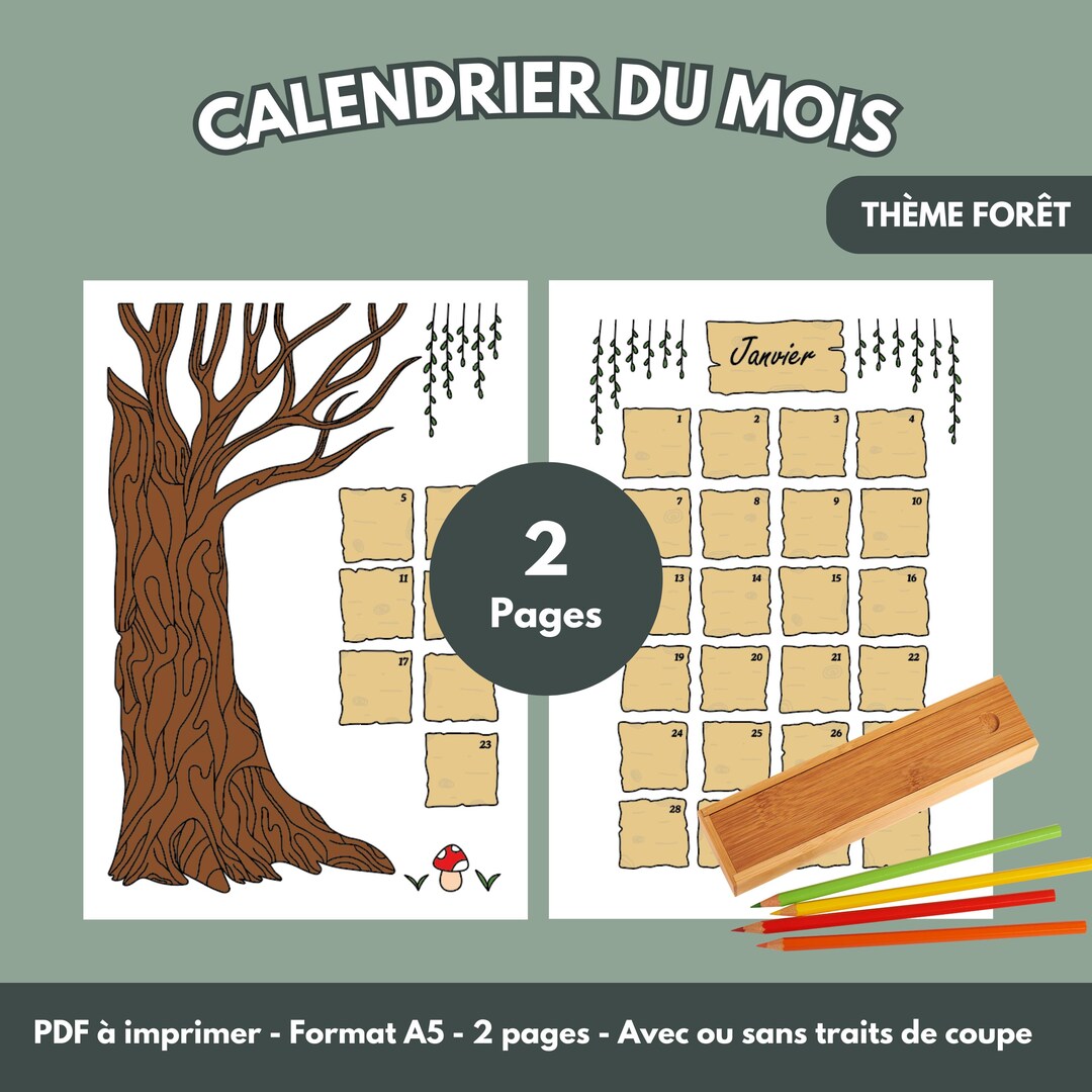 Printable Fairy Bullet Journal Pages in French / Monthly Pages for ...