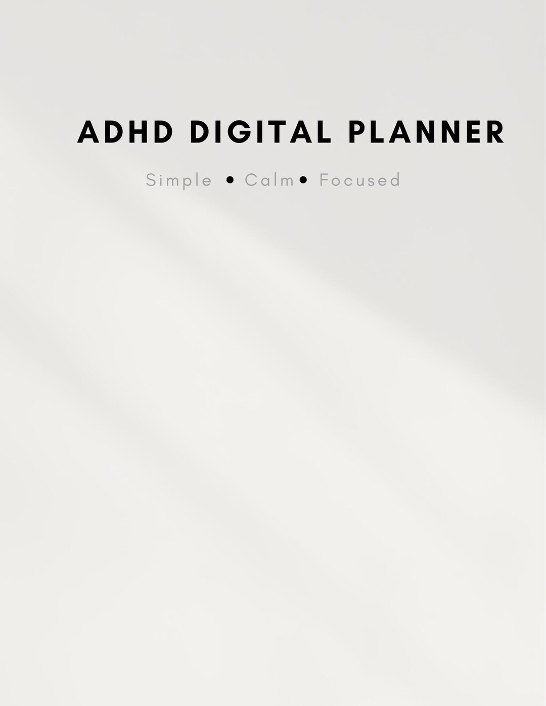 ADHD Energy Based Planner | Calm Digital Planner for Burnout & Focus - Etsy