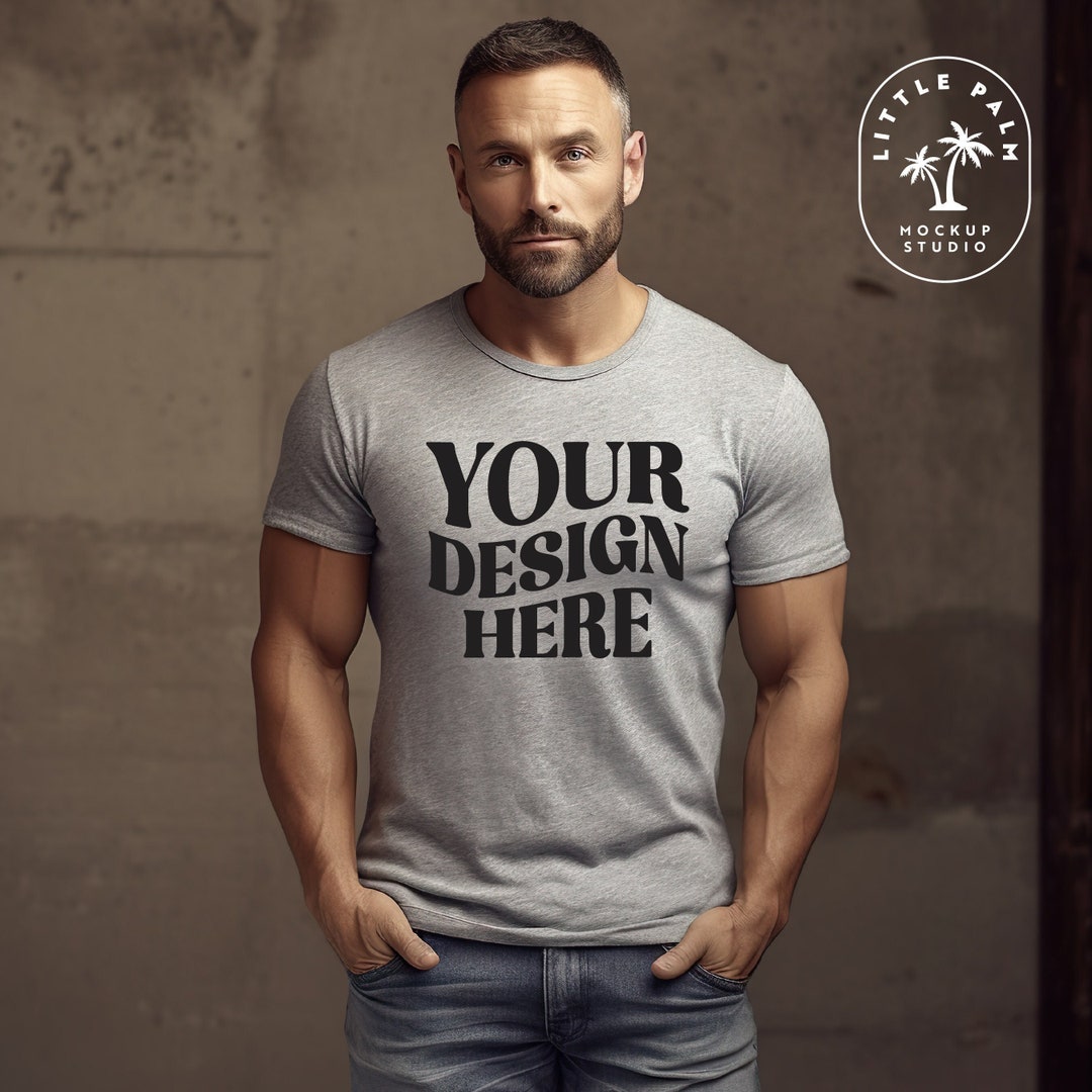 Sport Grey | Gildan 64000 Mens Mockup | Gildan Tshirt Mockup | Front ...