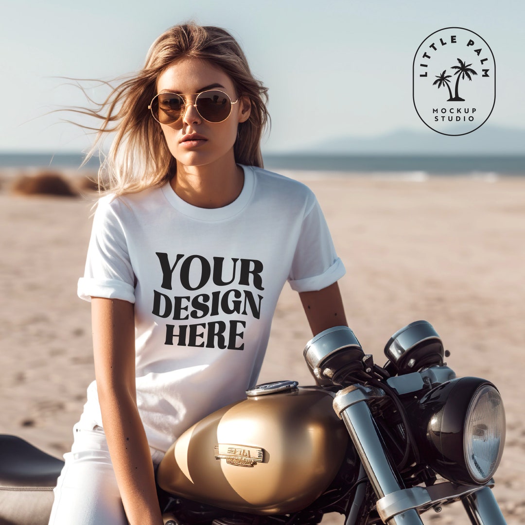 White Gildan 64000 Back Mockup | Womens Tshirt Back Mockup | Back View ...