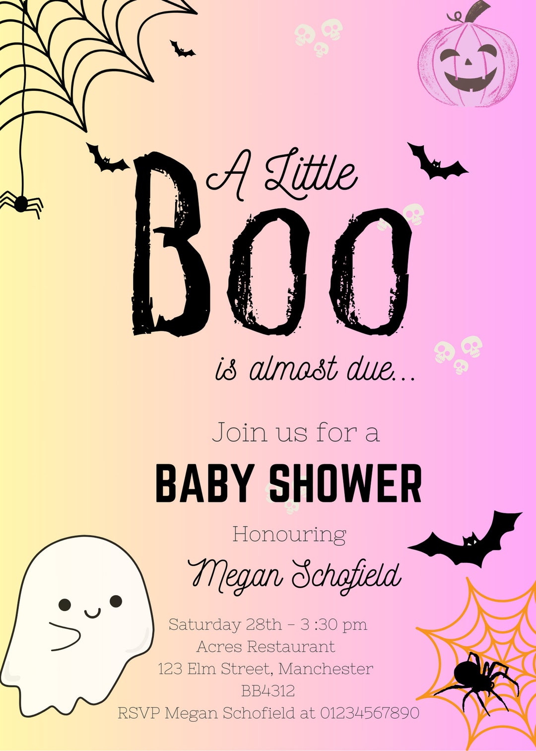 Halloween / Spooky Themed Baby Shower Invite - Etsy