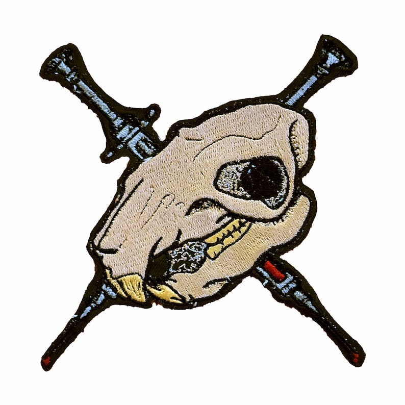 Lab Rat Skull Patch - 4.5x4.5 Inch Iron-on Embroidered Patch for ...