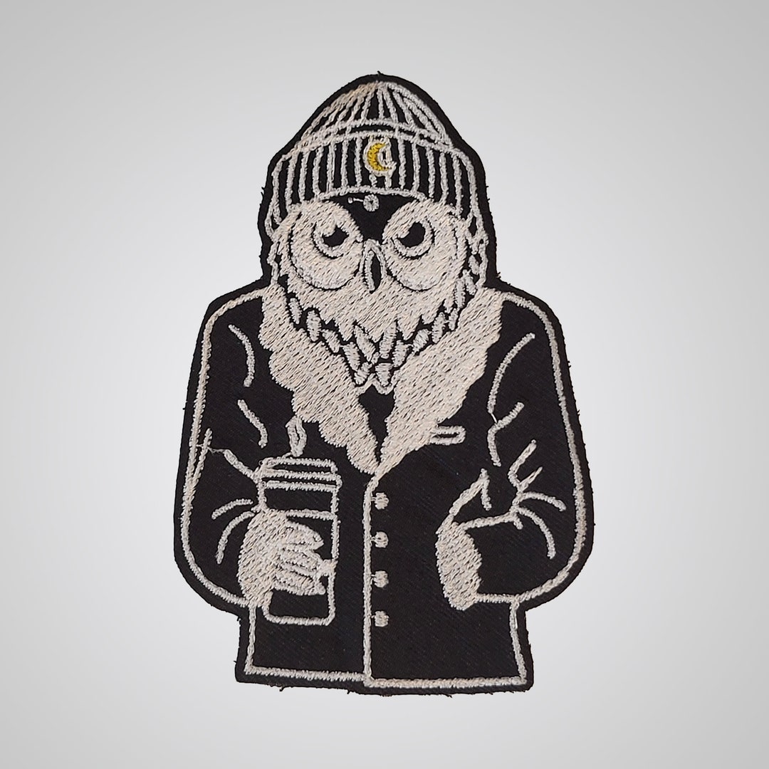 Night Owl Embroidered Patch - Etsy