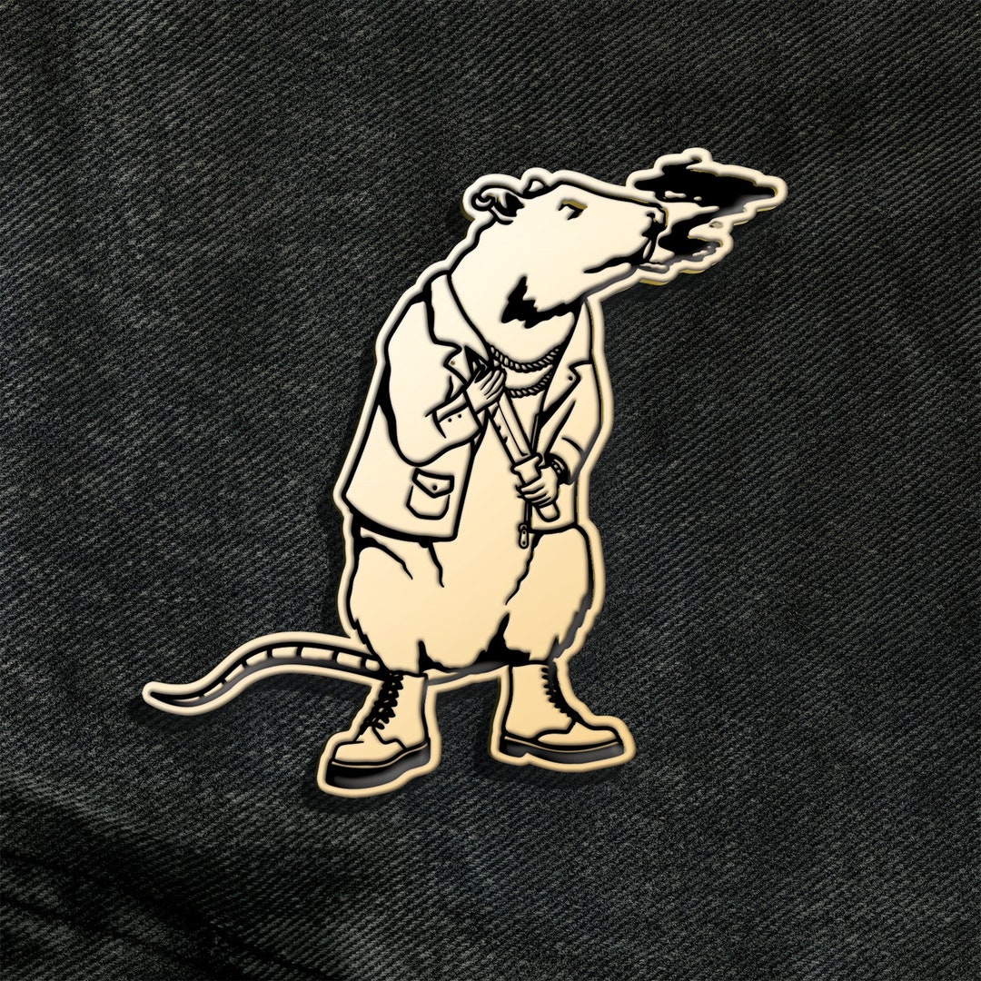 Urban Mystique Street Rat Enamel Pin – Gold or Silver Tone ...