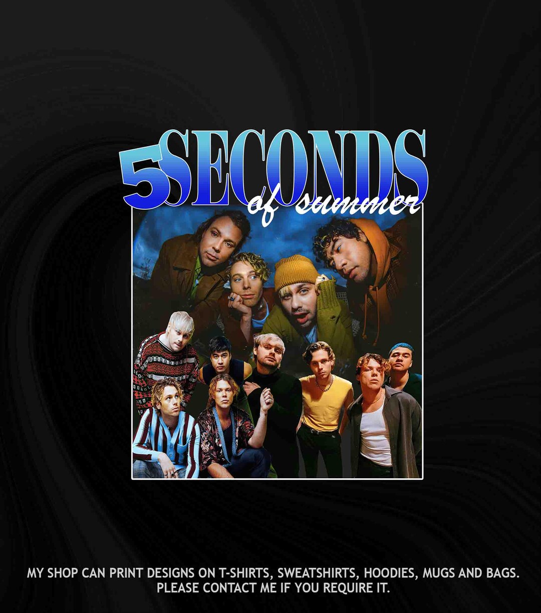 5 Seconds of Summer PNG, 5SOS Band Svg, Vintage the Show Tour 5 Seconds ...