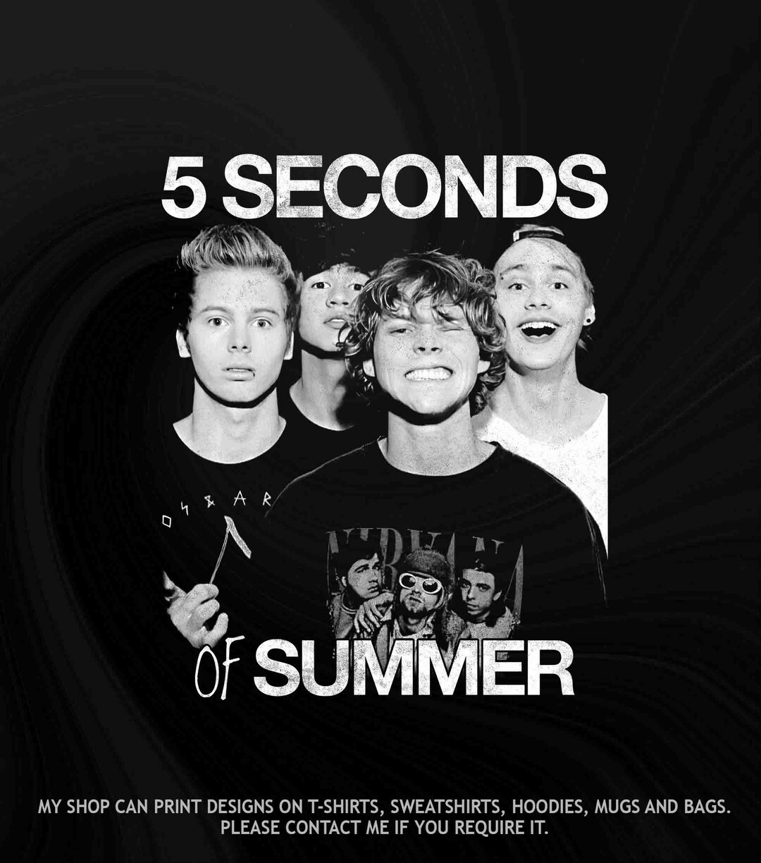 5 Seconds of Summer PNG, 5SOS Band Svg, Vintage the Show Tour 5 Seconds ...