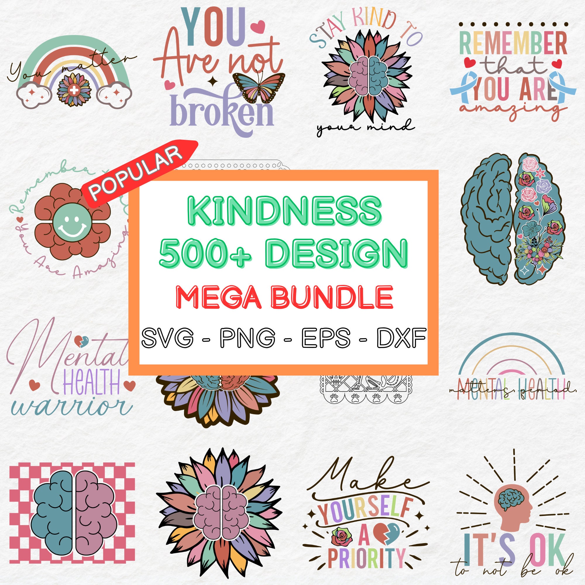 Kindness Svg Bundle, Be Kind Svg, Inspirational Svg, Motivational Svg ...