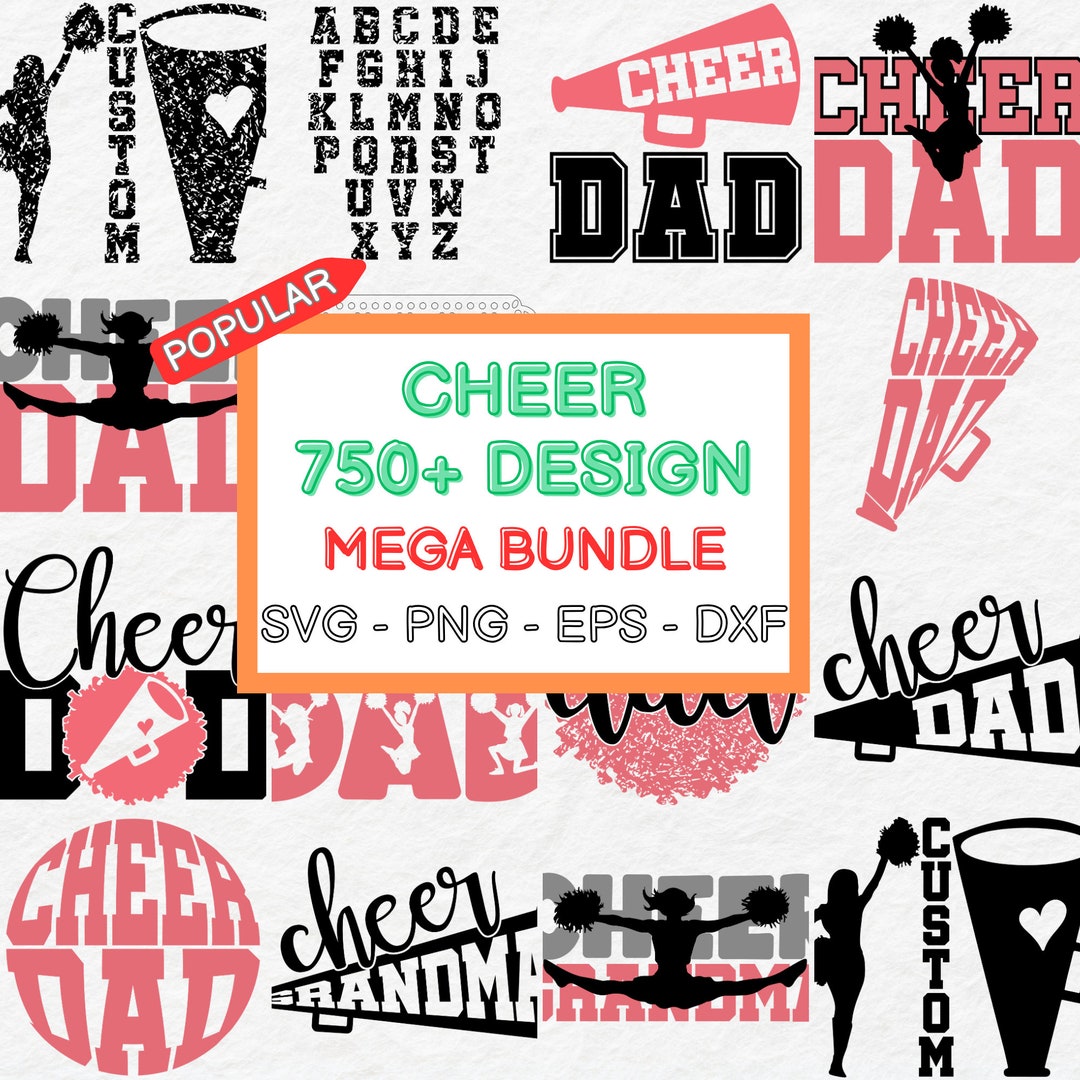 Cheer MEGA SVG Bundle, Cheerleading SVG, Cheer Svg, Megaphone Svg ...