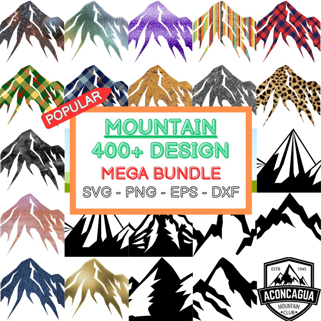 Mountains SVG, File for Cricut, for Silhouette, Cut Files, Forest ...