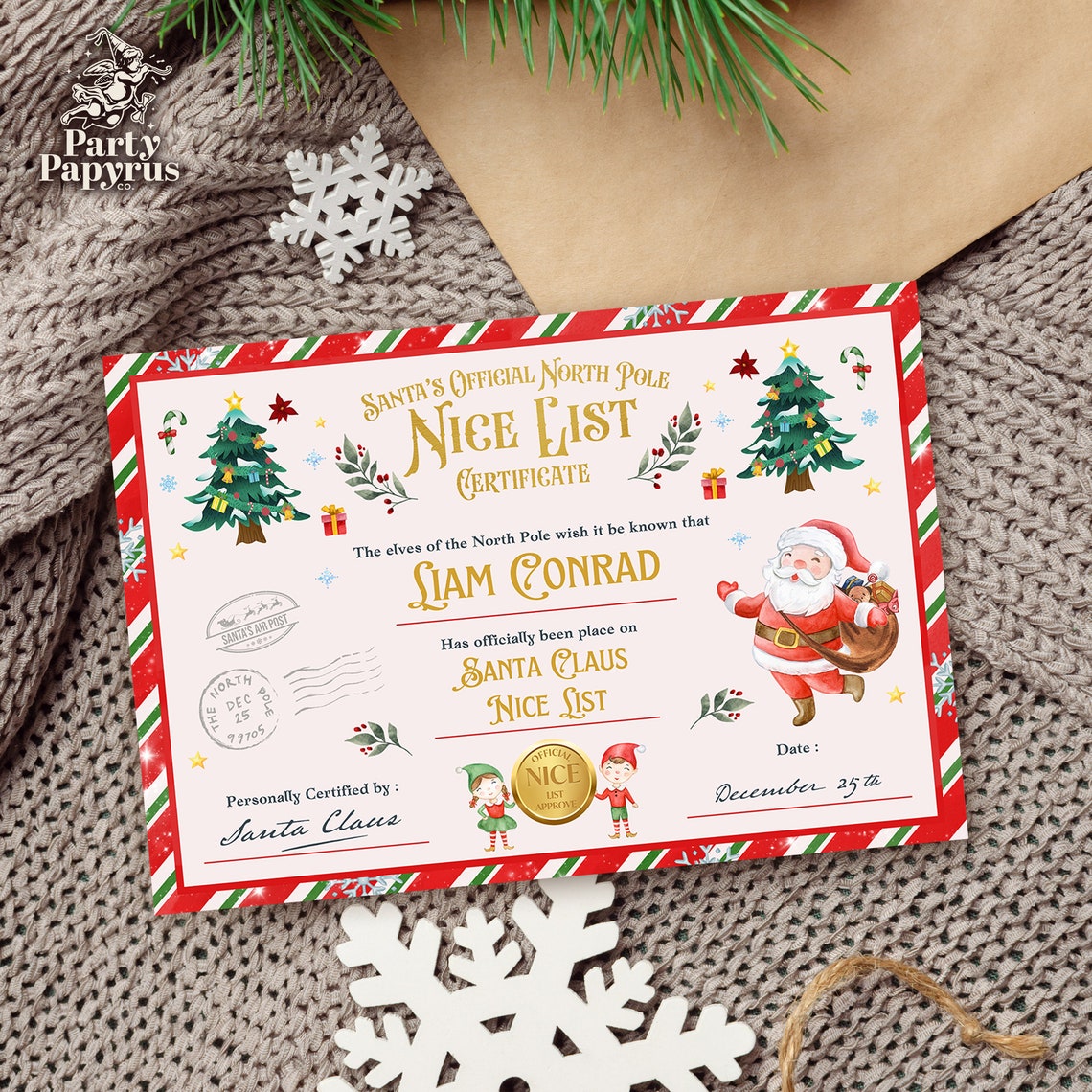 Santa Letter Christmas Printable Christmas Wish List Mailed From Santa ...