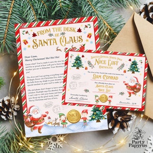Santa Letter Christmas Printable Christmas Wish List Mailed From Santa ...