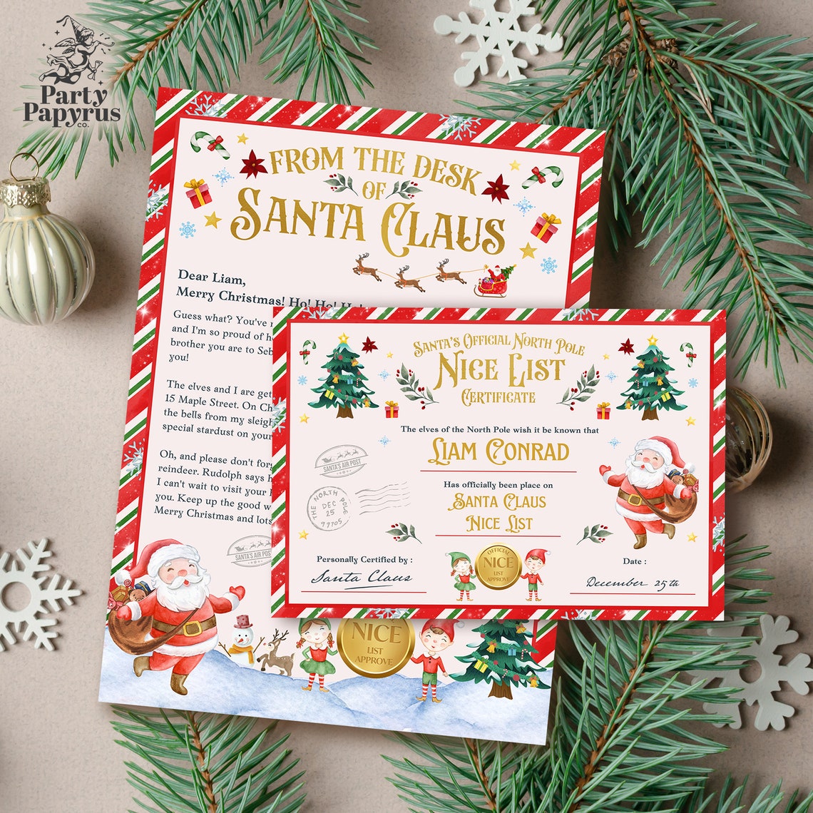 Santa Letter Christmas Printable Christmas Wish List Mailed From Santa ...