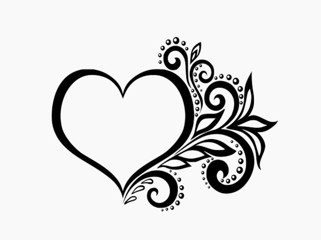 Heart Swirl Instant Download SVG, PNG, EPS, Dxf, Jpg Digital Download ...