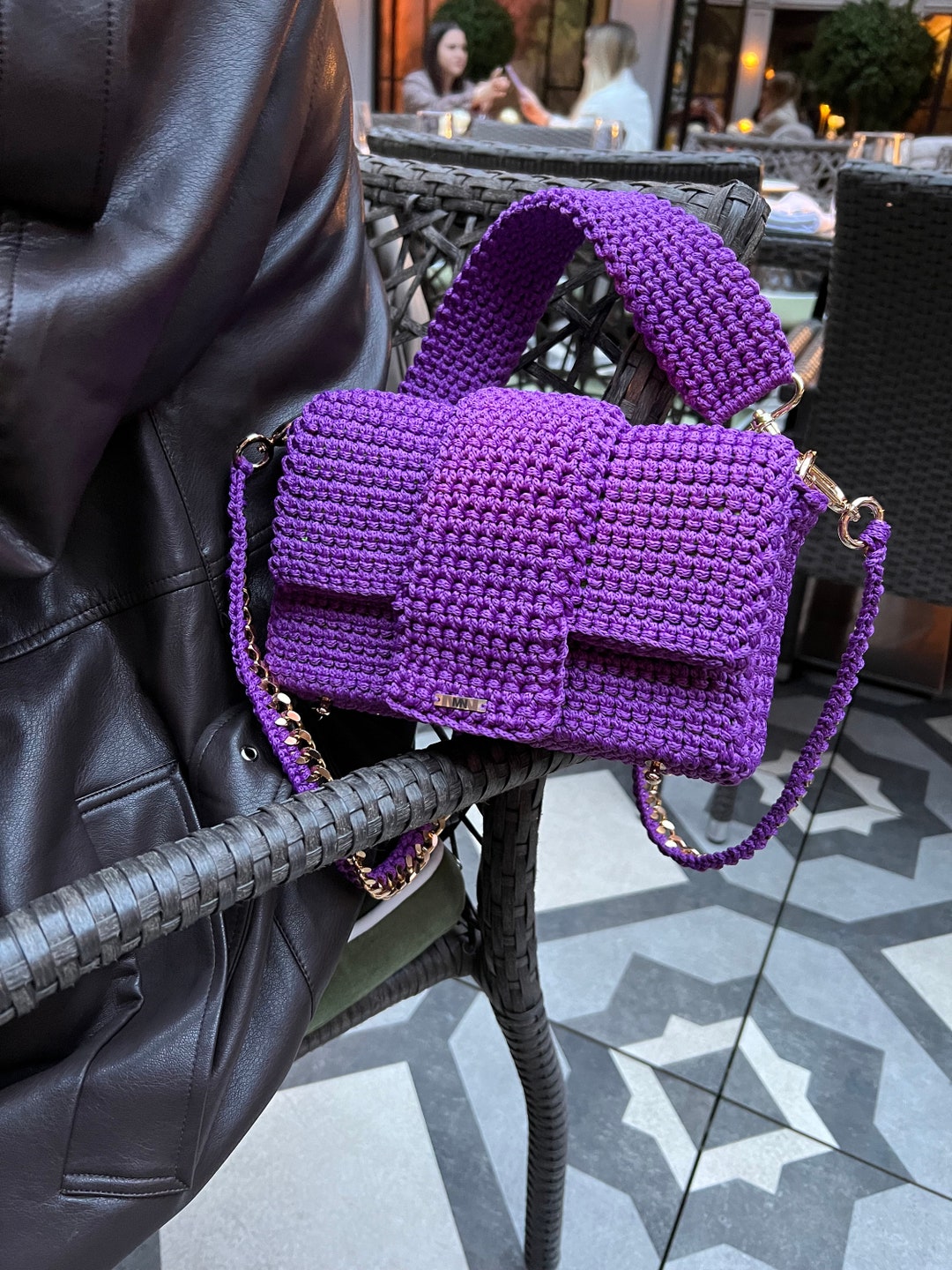 Exclusive Crochet Crossbody Bag, Handmade Crochet Bag Made From ...