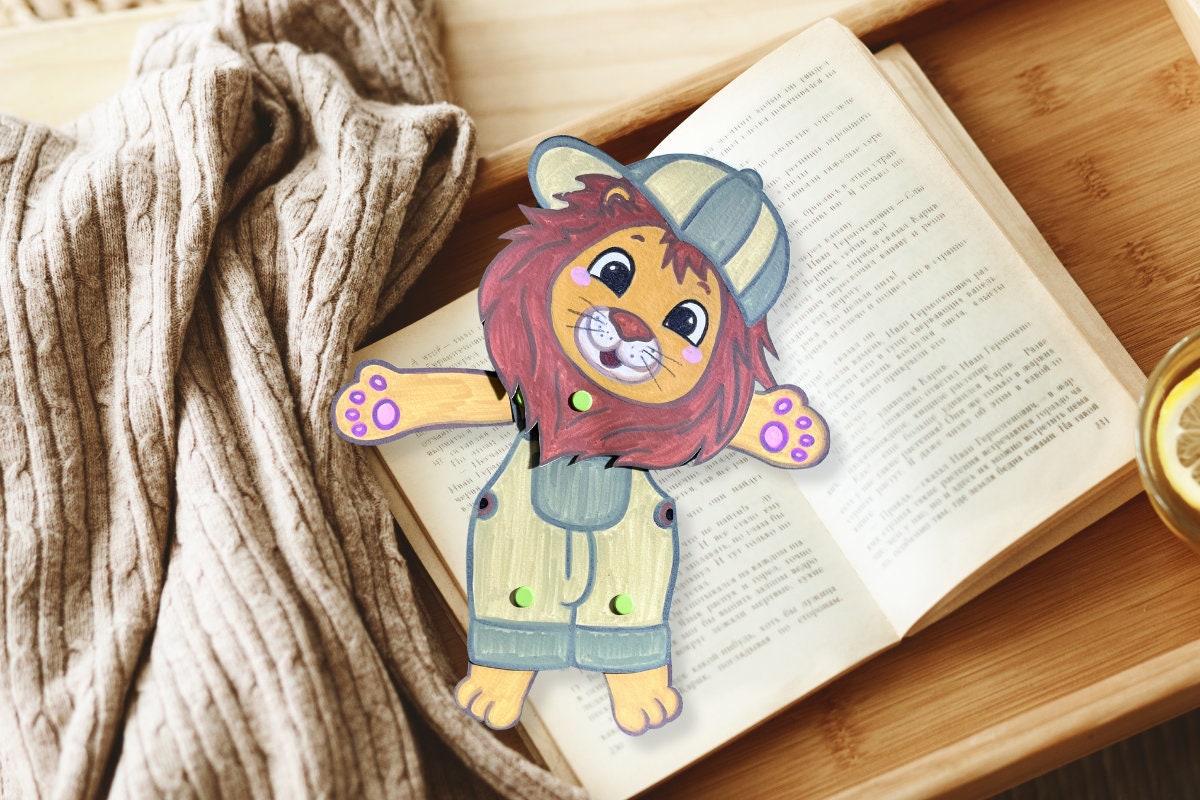 Cute Baby Animals Coloring Movable Paper Doll - Fun DIY Craft for Kids ...