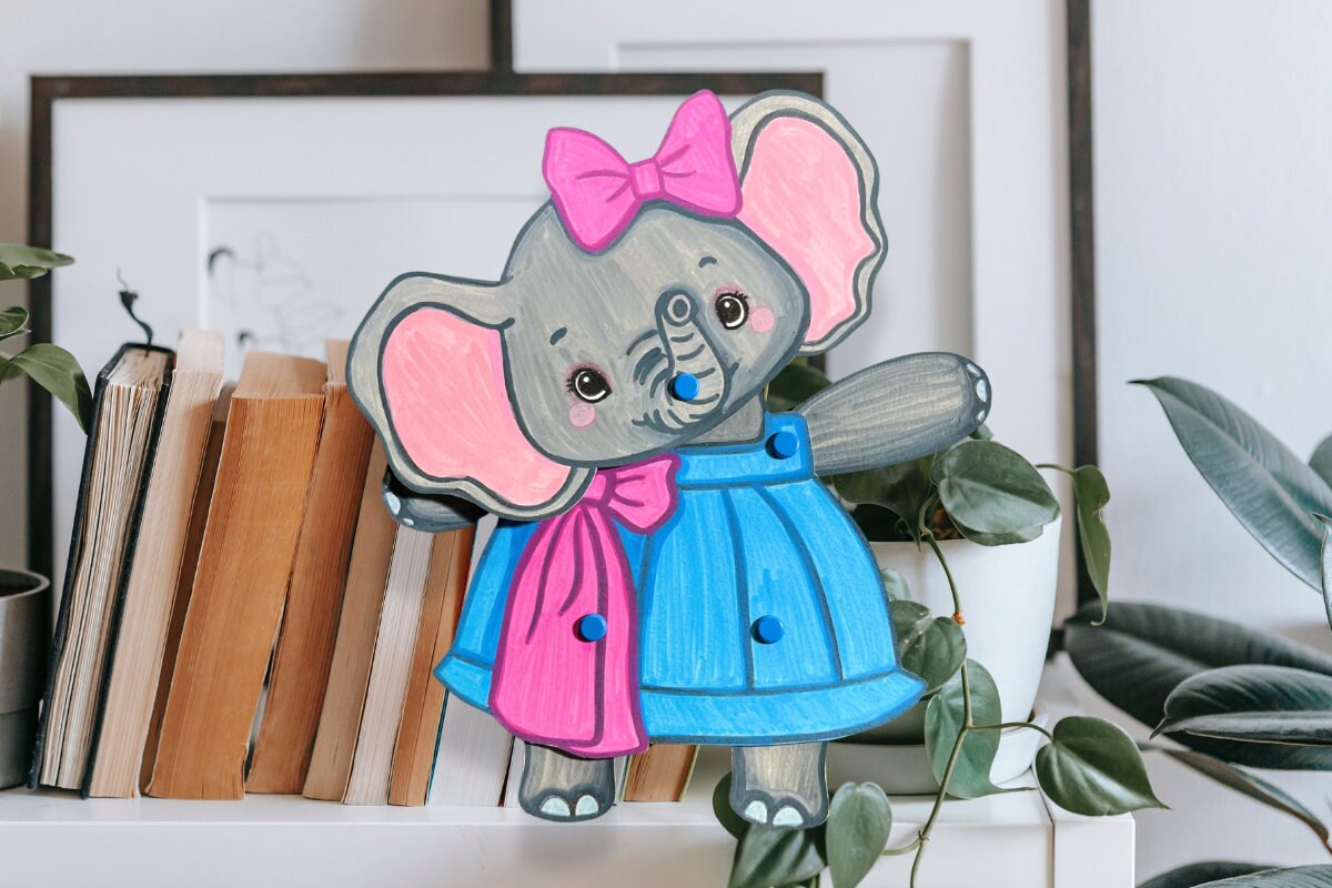 Cute Baby Animals Coloring Movable Paper Doll - Fun DIY Craft for Kids ...