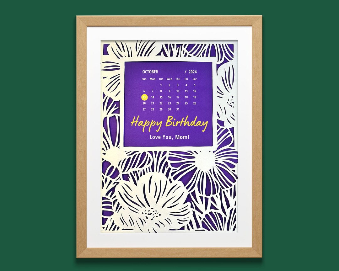 October Birth Flower Papercut Template Hand-cut Birth Flower Calendar ...