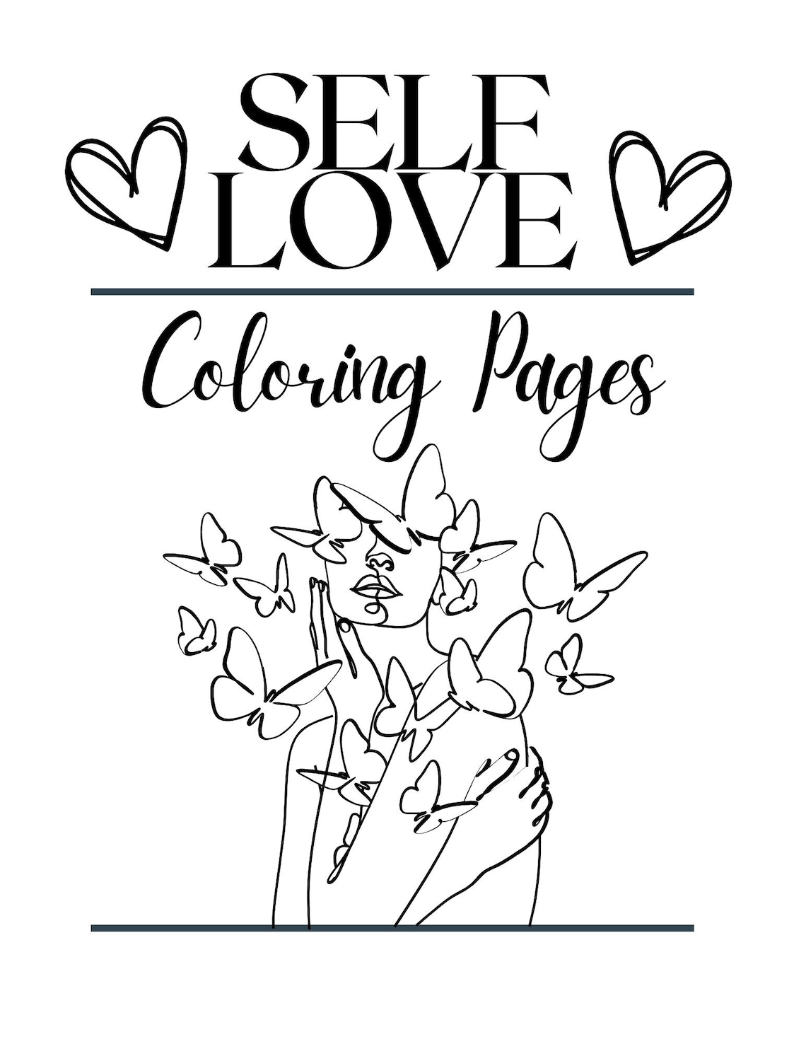 Self Love Coloring Pages Set of 5 New Designs Adult Coloring - Etsy