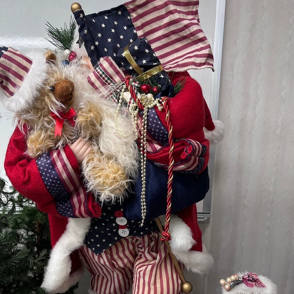 Patriotic Santa - Etsy