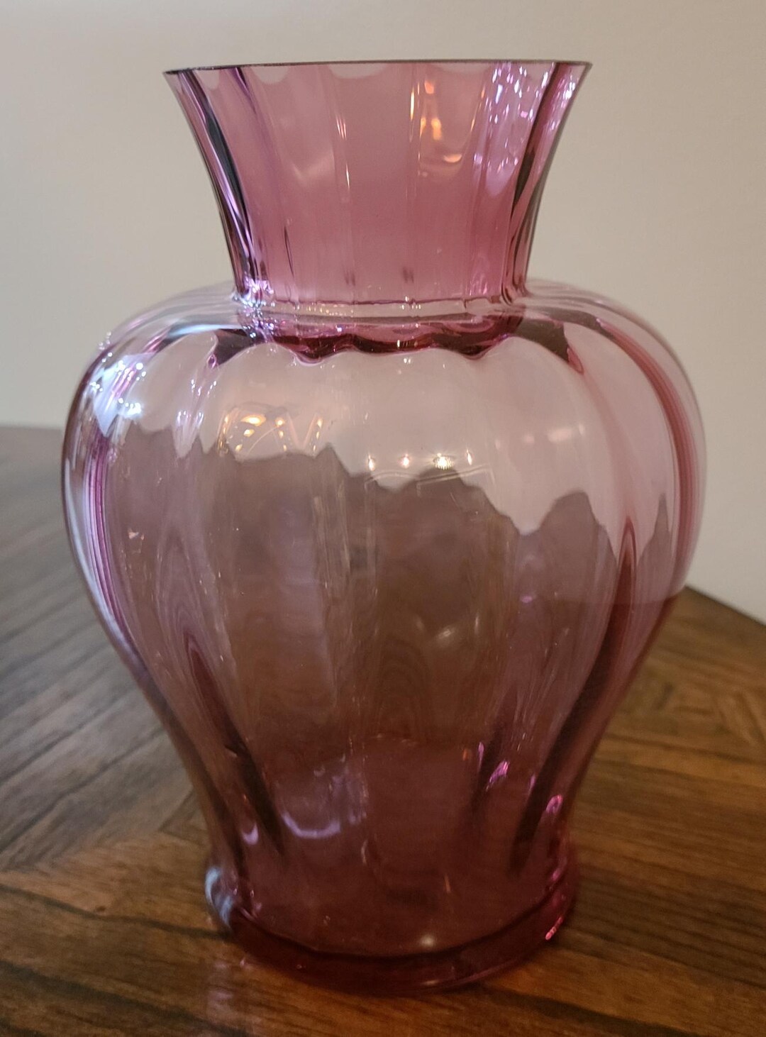 Cranberry Glass Vase Art Glass by Pilgrim MCM 8” - Etsy