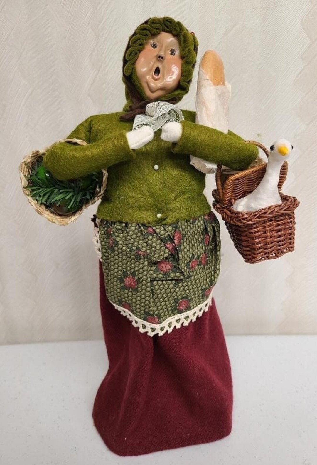 Byers Choice Woman Shopper With Goose - Etsy