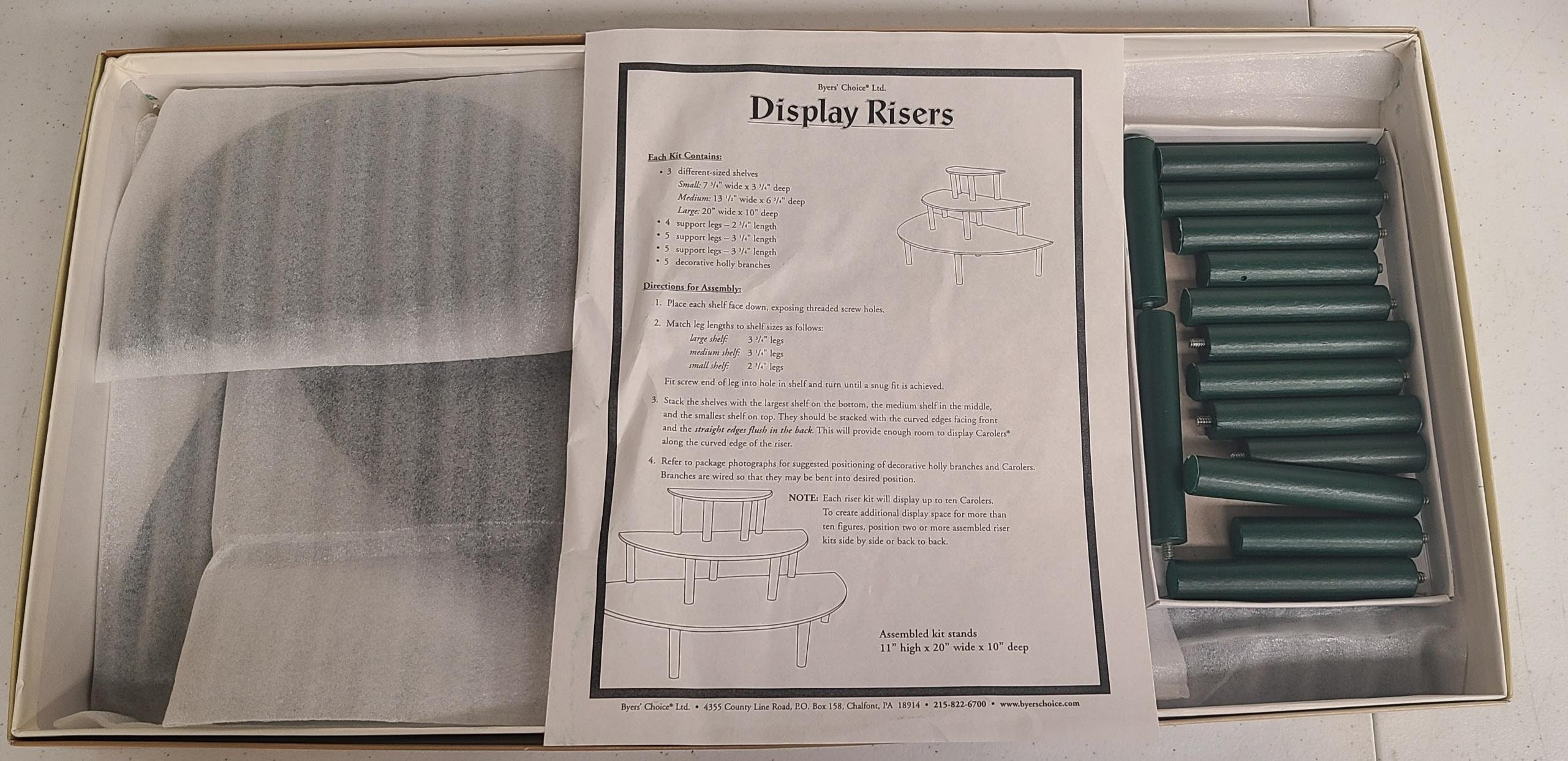 Display Risers and Holly Accessory for Byers Choice Carolers different ...