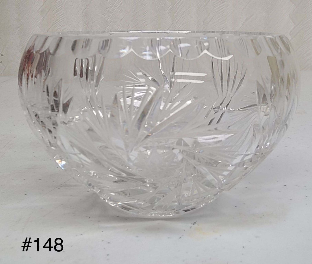 Polonia Lead Cut Crystal Bowl - Etsy