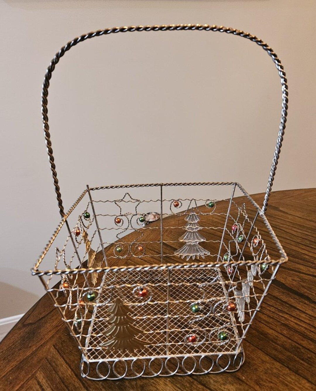 Winter Theme Wire Basket Centerpiece - Etsy
